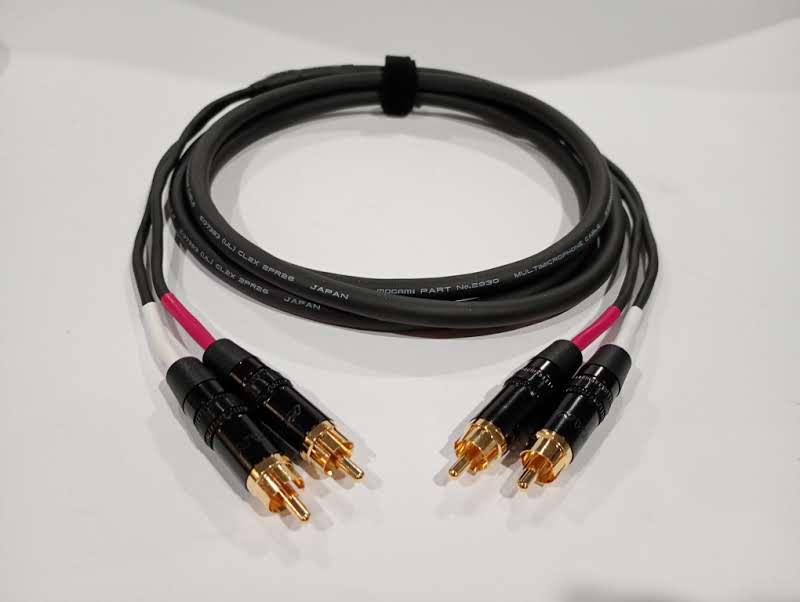 ESH Audio - Dual RCA Cable - Mogami 2930 - Neutrik Connectors - choose ...