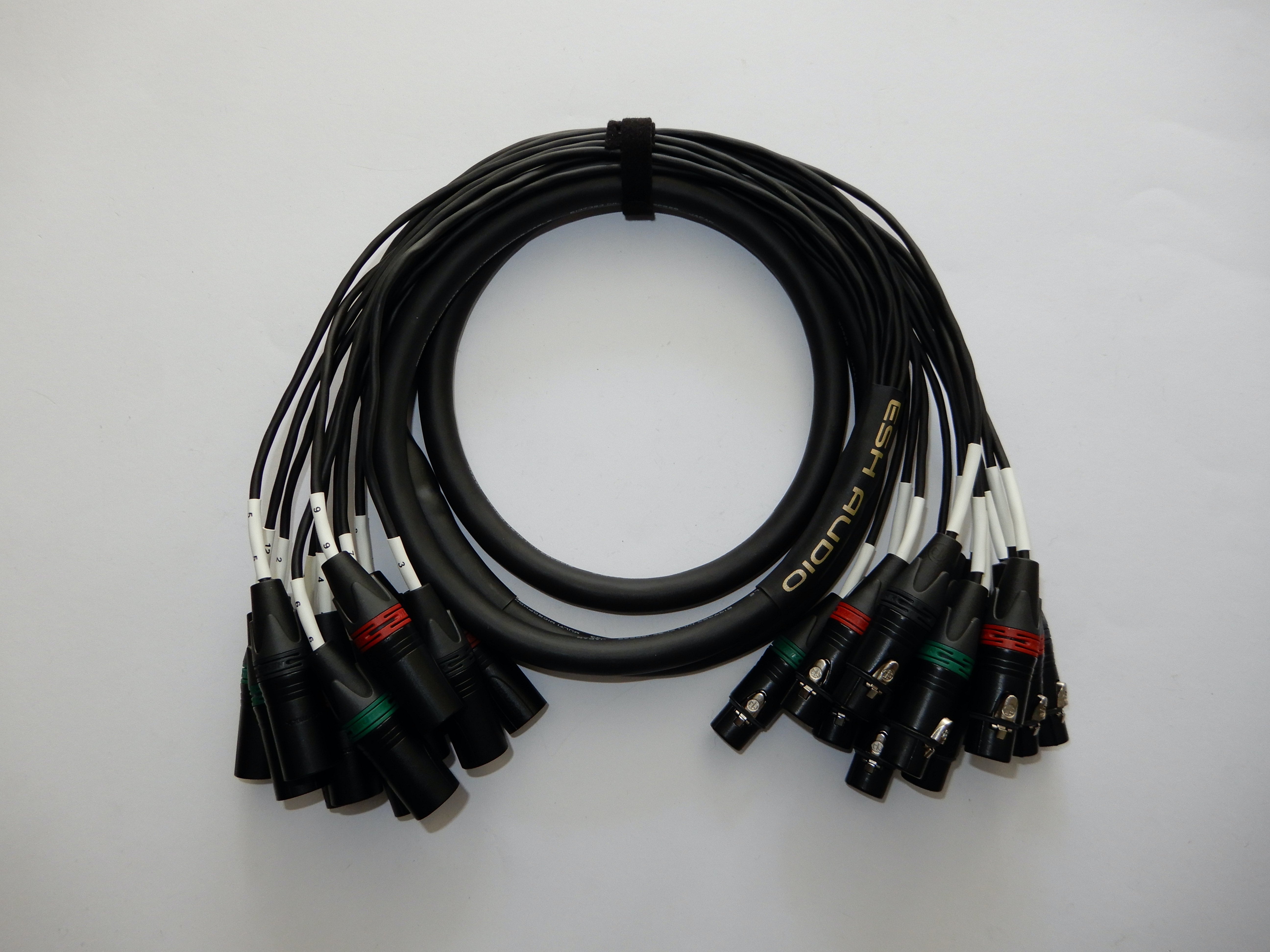 ESH Audio - 12 Channel XLR Multicore Loom - Mogami 2933 - choose your ...